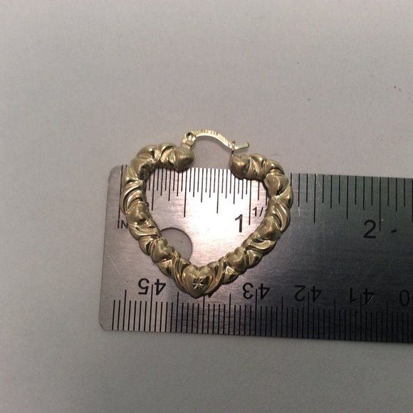 Impressed Jewelry | Jewelry | K Real Gold Hugs Kisses Ox Xo Heart Hoop ...